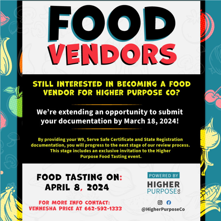Food Vendor Interest Meeting - Higher Purpose Co.